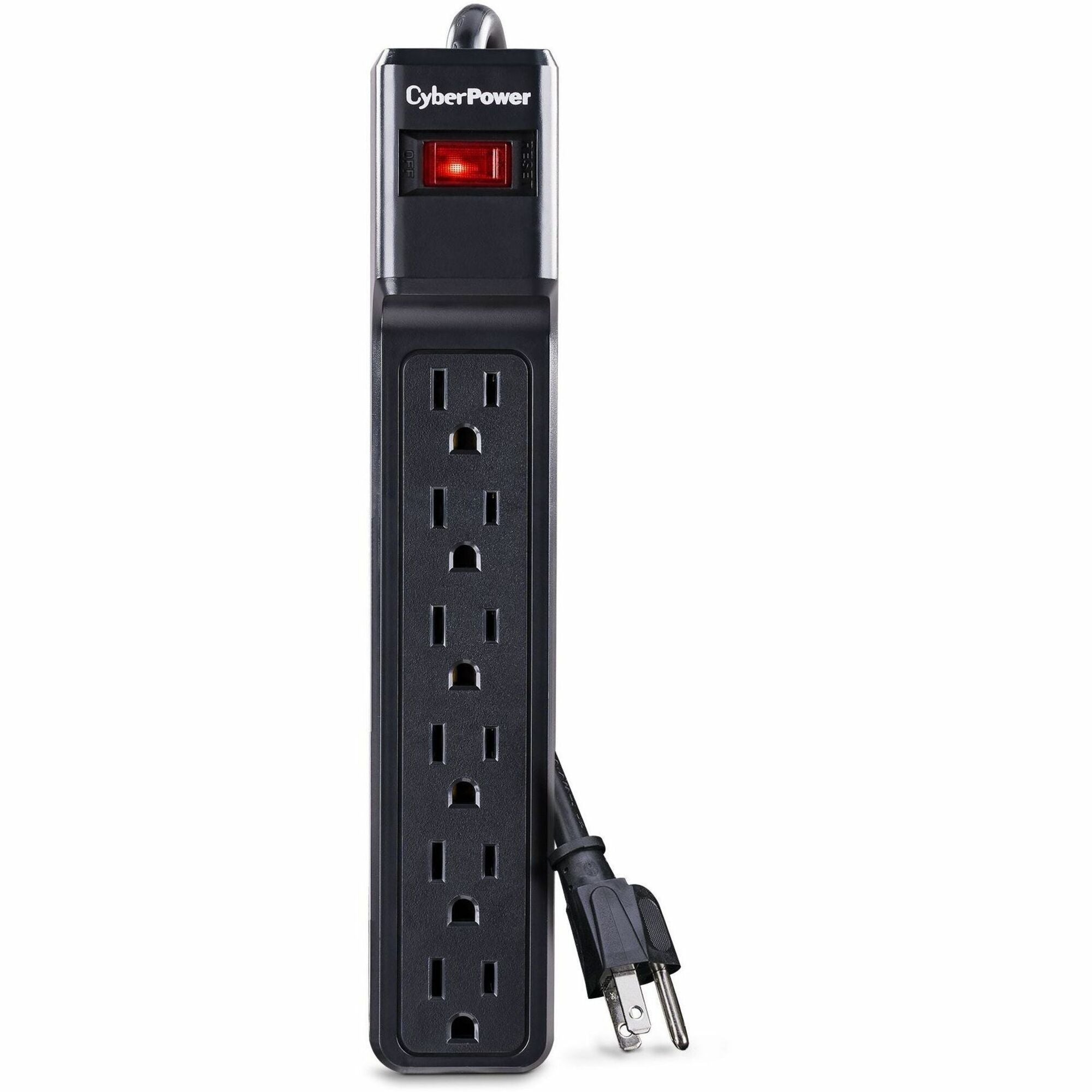 CyberPower CSB604 Essential 6-Outlets Surge Suppressor with 900 Joules ...