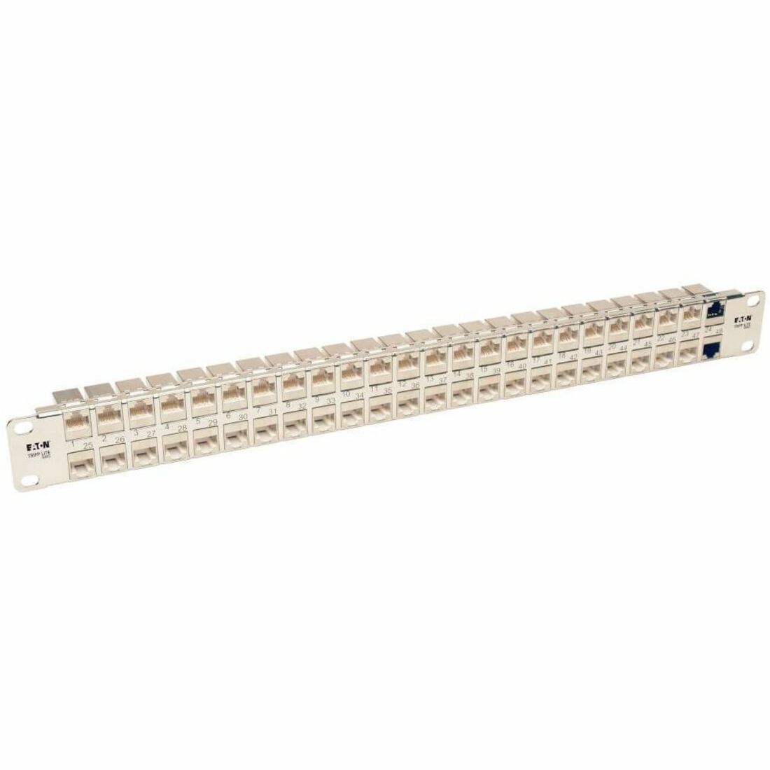 Tripp Lite 48-Port Cat6a Patch Panel Rackmount Shielded Feedthrough ...