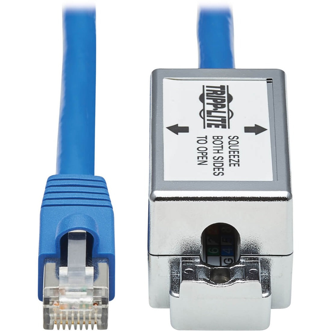 Tripp Lite by Eaton Cat6a Junction Box Cable Assembly, 18 in., Blue ...