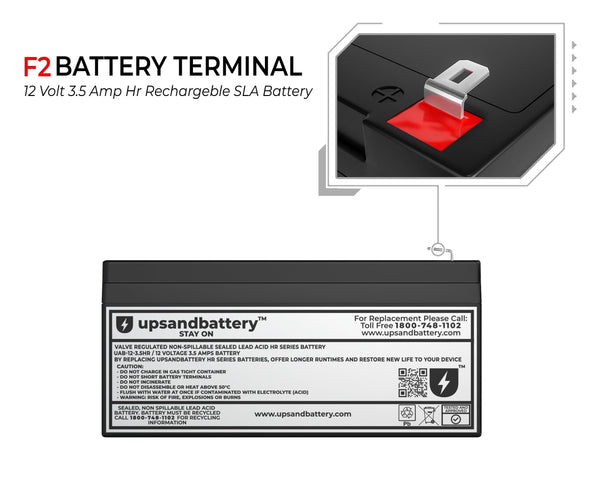APC UPS Model BE350R Compatible Replacement Battery Backup Set ...