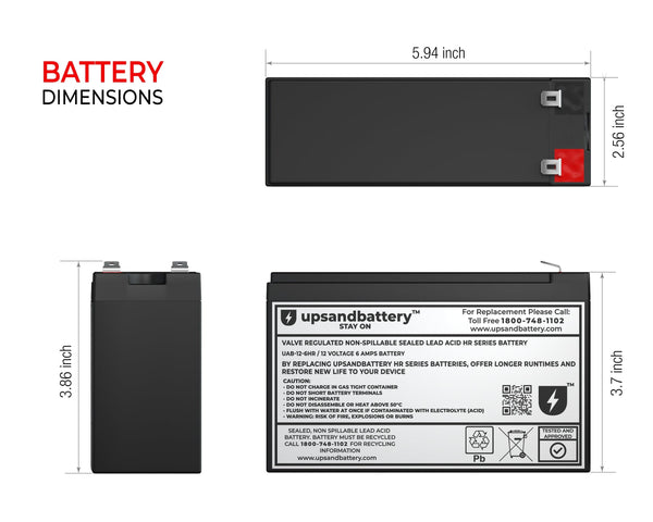 APC UPS Model BN650M1-CA Compatible Replacement Battery Backup Set ...