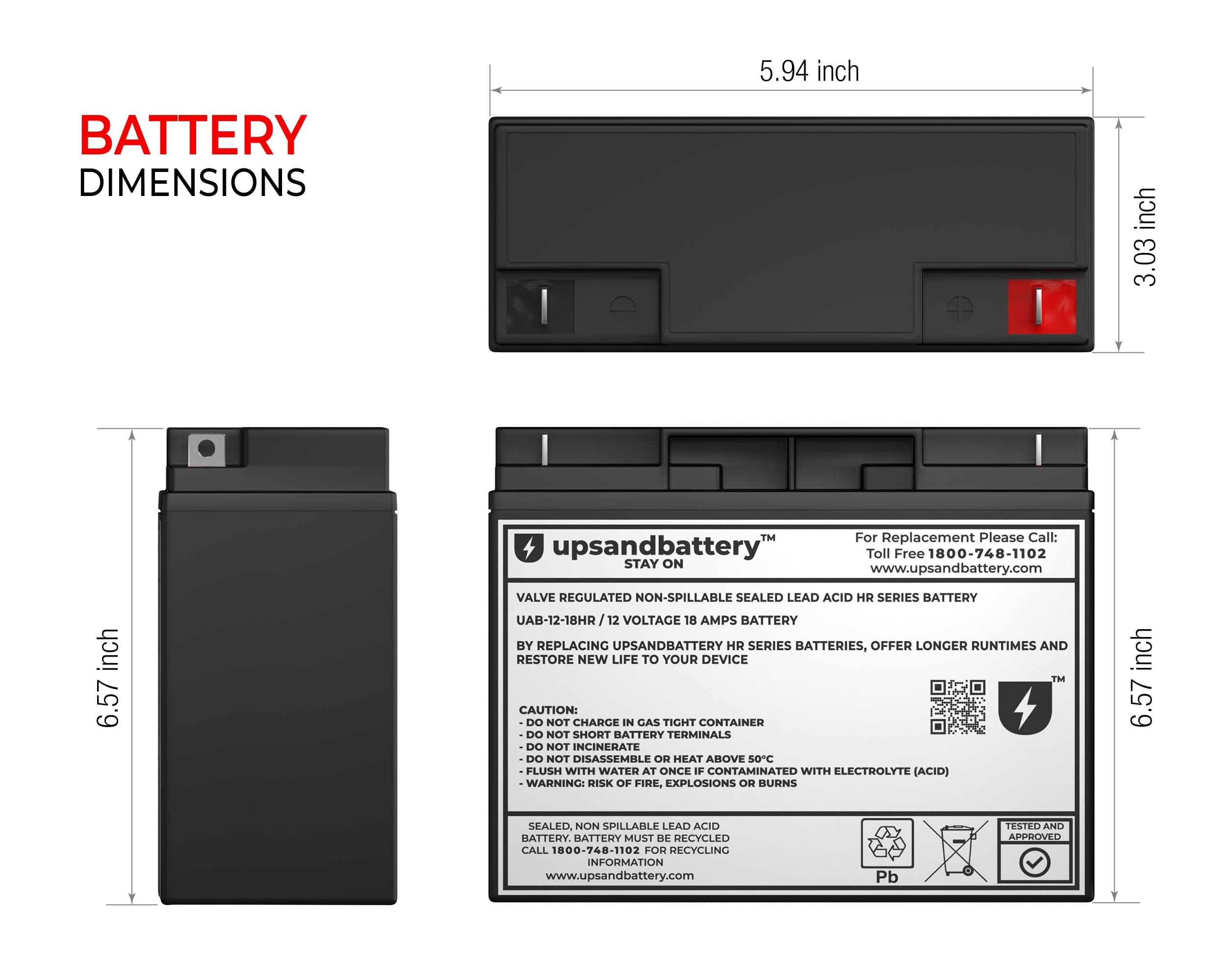 APC UPS Model SUA1500J Compatible Replacement Battery Backup Set